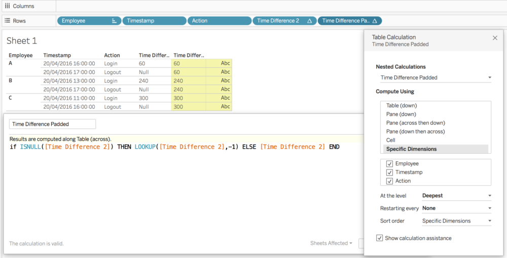 Calculate DateDiff With One Column In Tableau The Information Lab