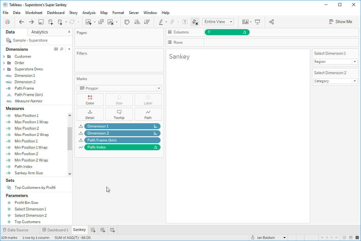 How to build a Sankey diagram in Tableau without any data prep ...